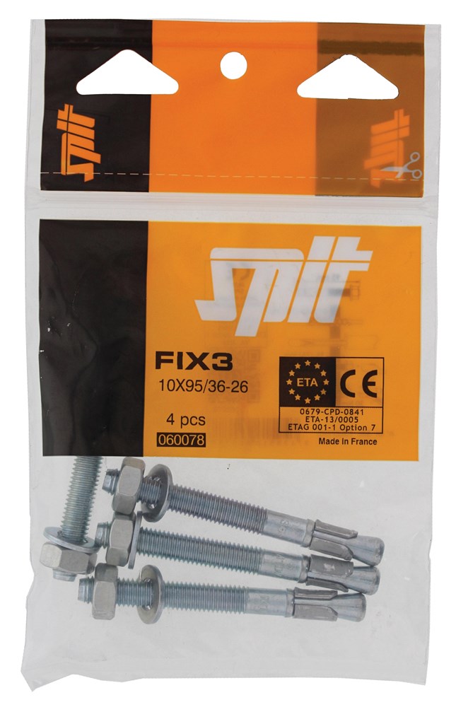 Raadsma - DOORSTEEKANK VERZ SPIT FIX 3 10- 75/15 057461 (56530