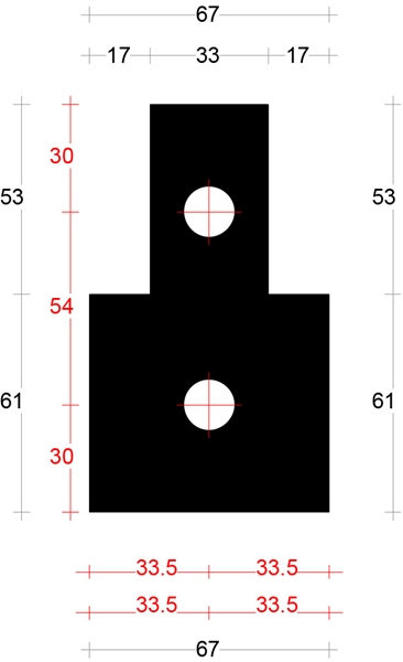 Raadsma - ONDERDORP TUSSENSTIJL NEUT BI DR. 67X114 SPONN. 53MM