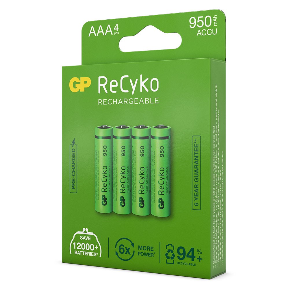 Raadsma - BATTERIJ OPLAADBAAR AAA GP 950mAh MICRO 4 ST.